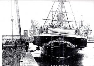 HMS Phaeton before being decommissioned in 1914> Indefatigable Sea ...